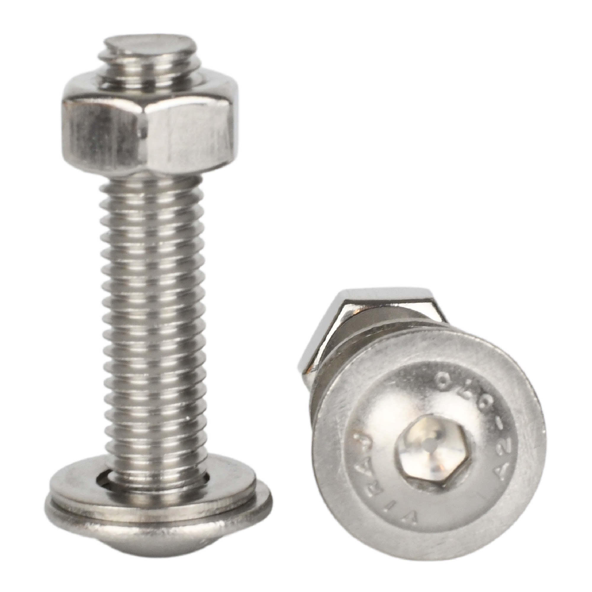 M3 M4 M5 M6 M8 Flanged Button Head Screws Full Nuts & Washers A2 Stainless Steel | eBay UK