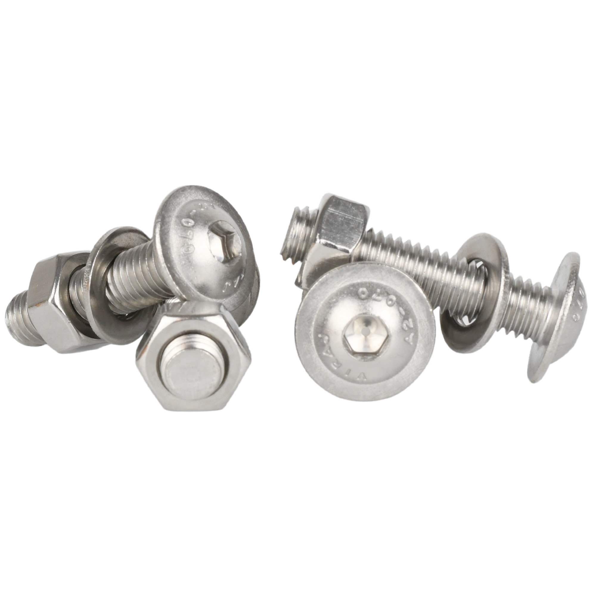 M3 M4 M5 M6 M8 Flanged Button Head Screws Full Nuts & Washers A2 Stainless Steel | eBay UK