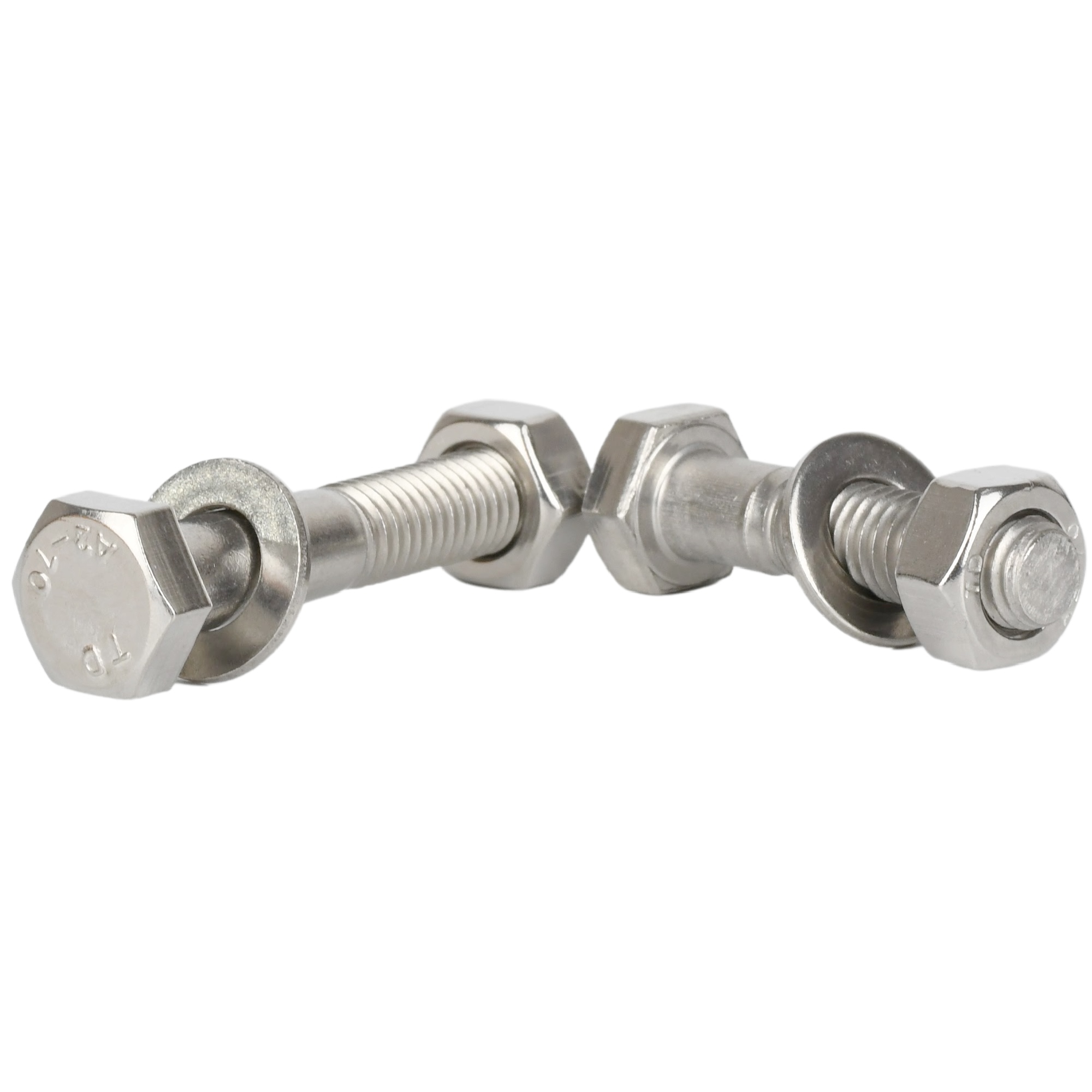 M5 M6 M8 Hex Head Bolts Hexagon Bolt With Hex Nuts & Washers Stainless ...