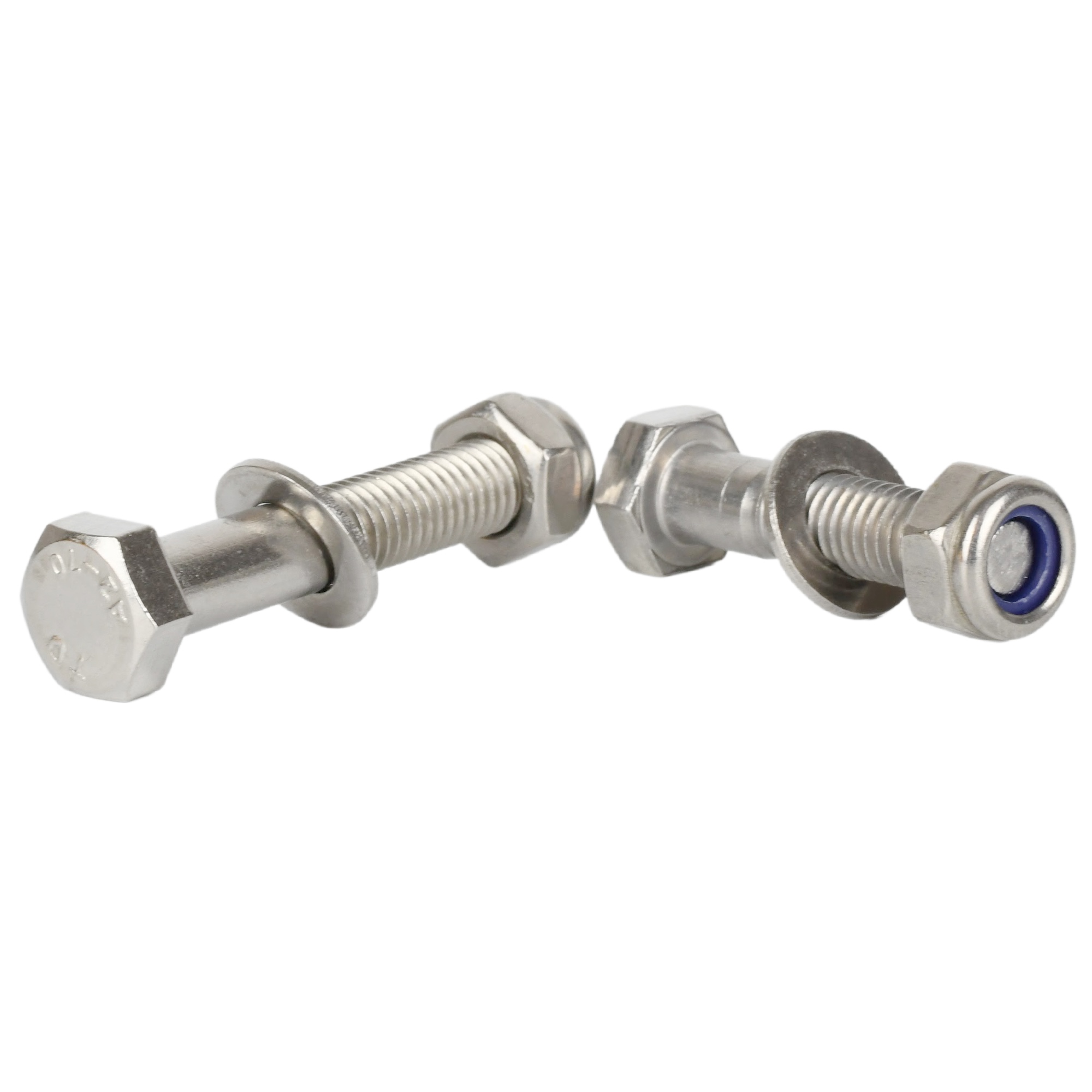 M5 M6 M8 Hex Head Bolts Hexagon Bolt With Nyloc Nuts & Washers ...