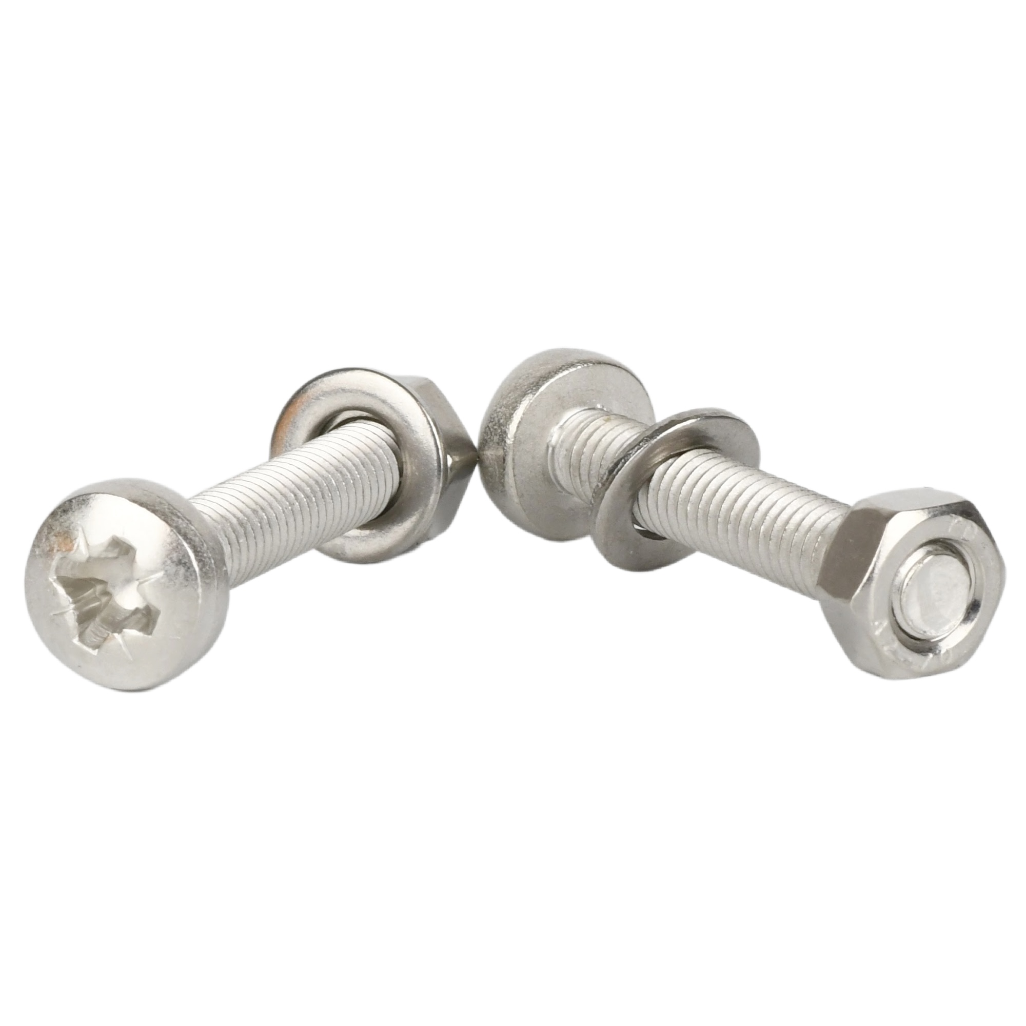 M4 M5 M6 A2 Stainless Steel Pozi Pan Head Machine Screws Hex Full Nuts ...