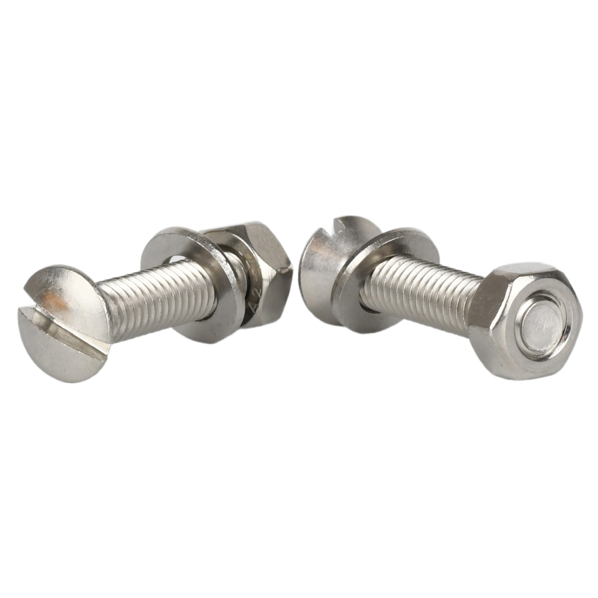 M4 M5 M6 Slotted Raised Countersunk Machine Screws With Nuts & Washers ...