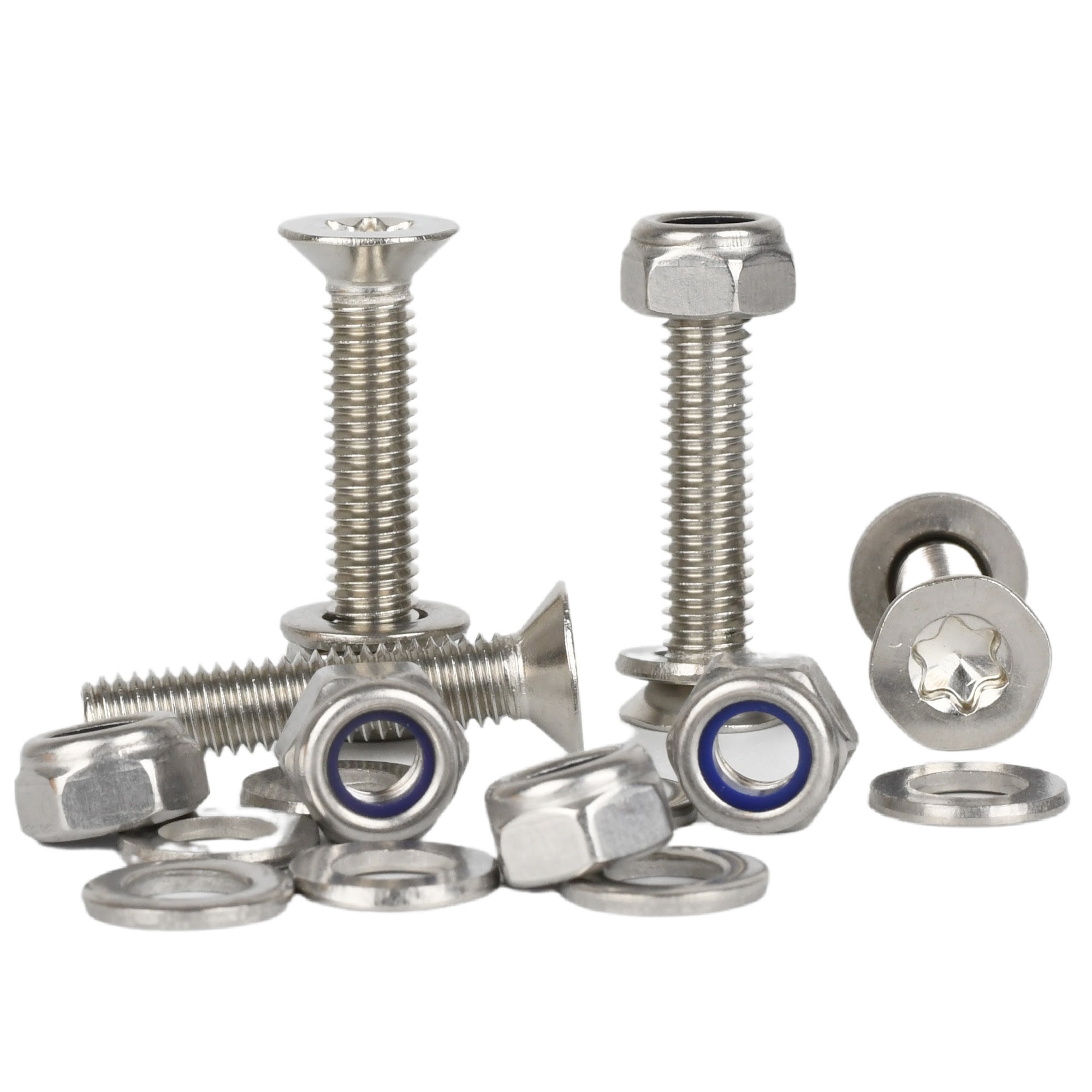M2 M2.5 M3 Torx Countersunk Machine Screws Nyloc Nuts & Washers ...