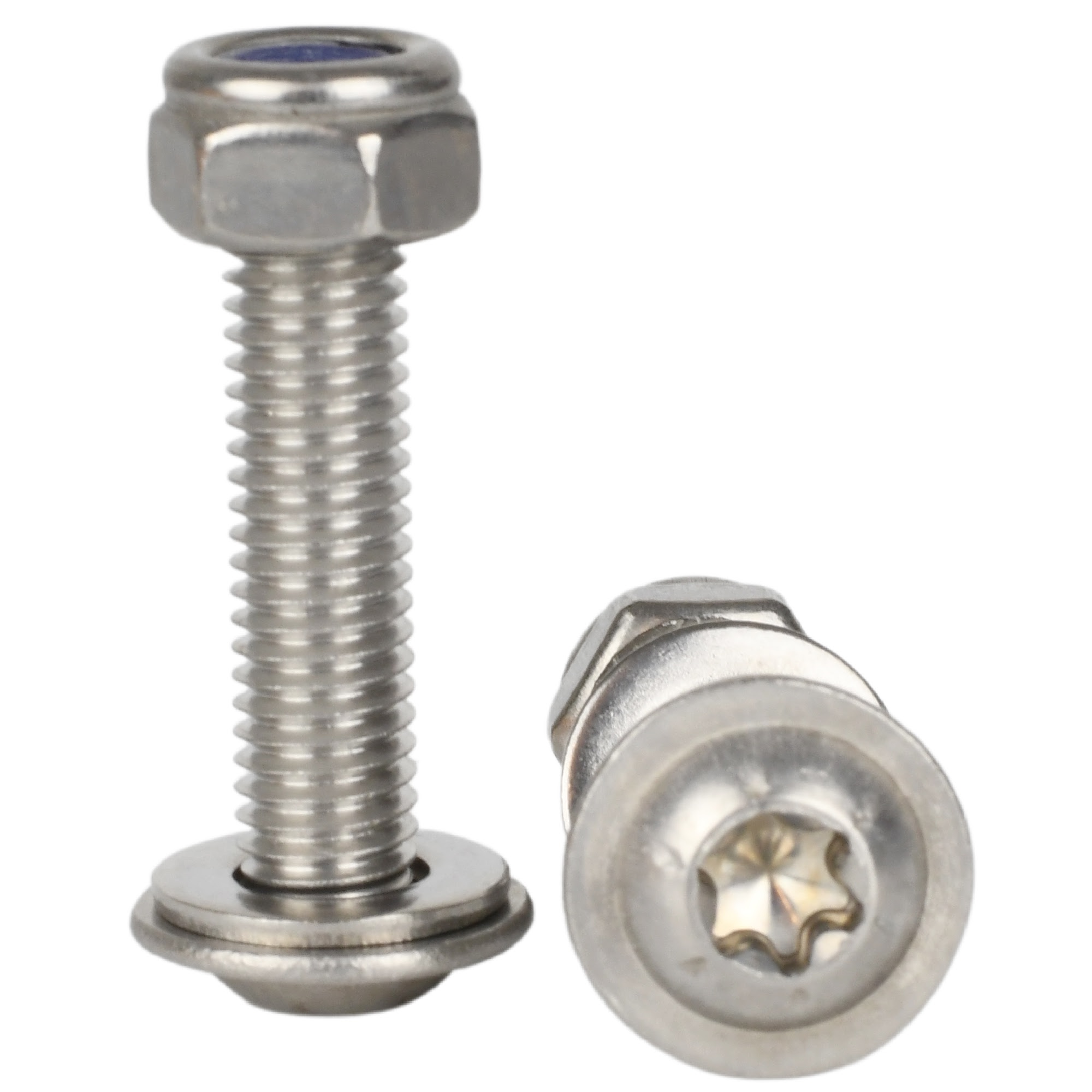 M3 M4 M5 M6 M8 Torx Flange Button Head Screws Nyloc Nuts Washers Stainless Steel | eBay