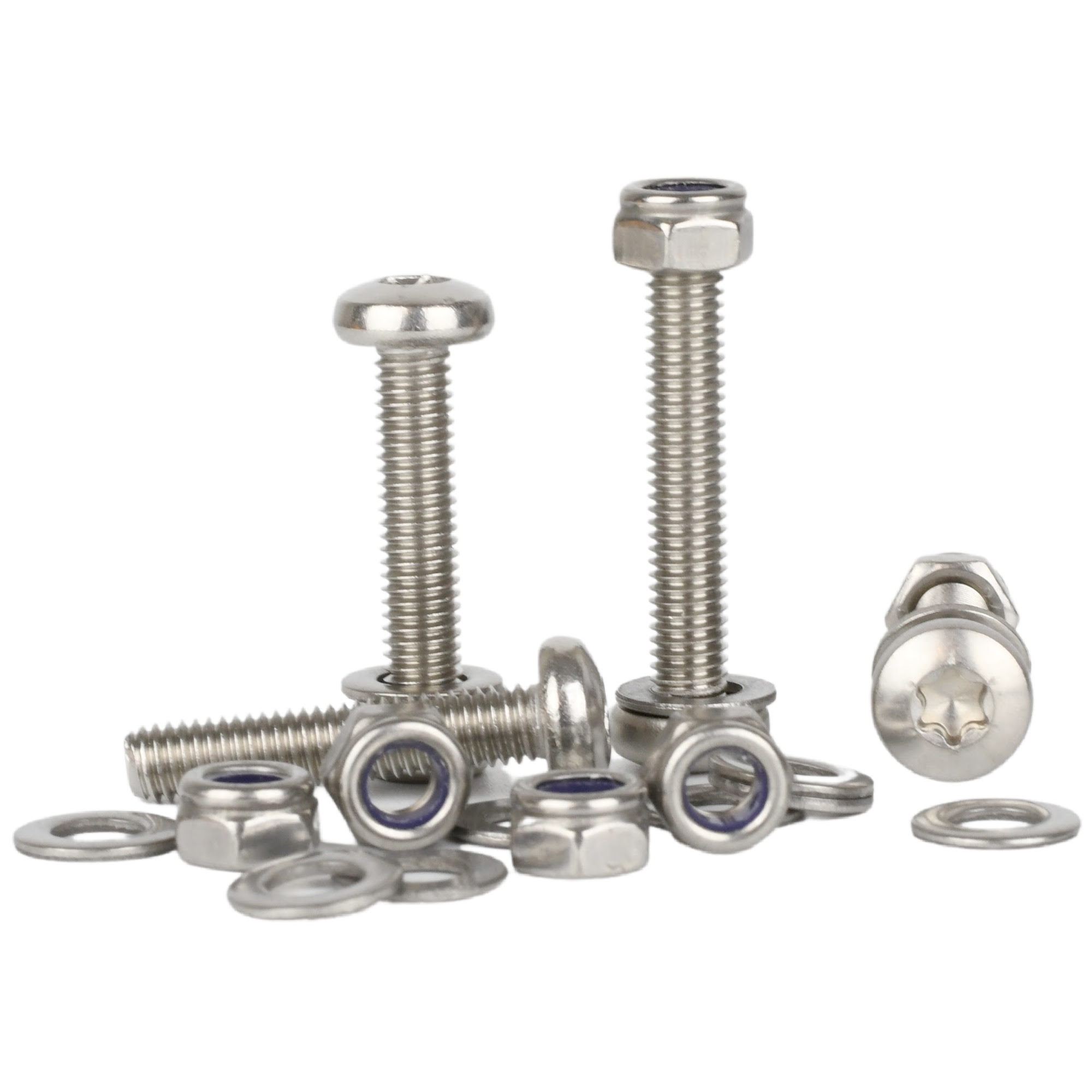 M2 M2.5 M3 Torx Pan Head Machine Screws Nyloc Nuts & Washers A2 ...